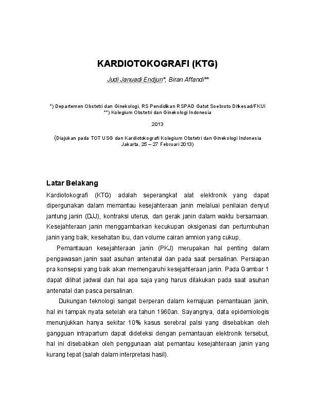 (PDF) KARDIOTOKOGRAFI (KTG)