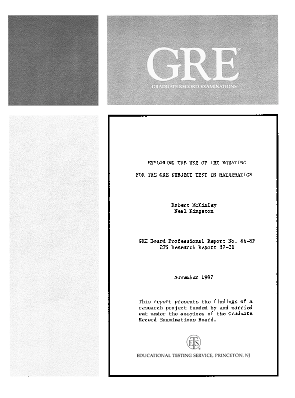 (PDF) FOR THE GRE SUBJECT TEST IN MATHEMATICS