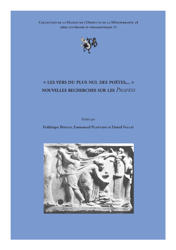 (PDF) Epigramme et uariatio : Priape et le cycle des dieux (Pr. 9, 20 ...