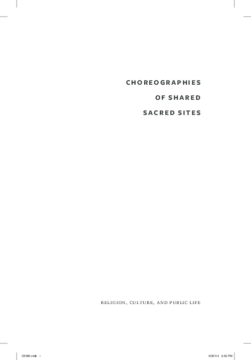 (PDF) Contested Choreographies of Sacred Spaces in Muslim Bosnia, In ...