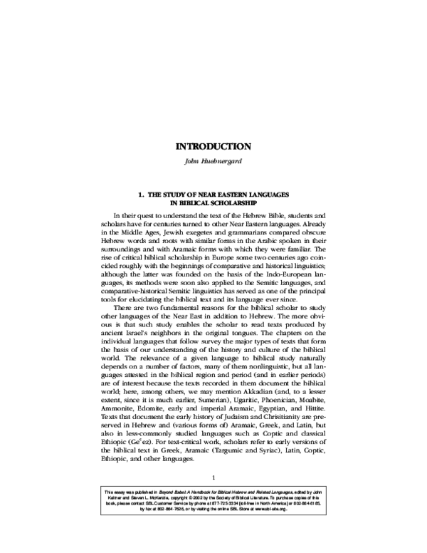 (PDF) 2002 Introduction: The Study of Near Eastern Languages in ...