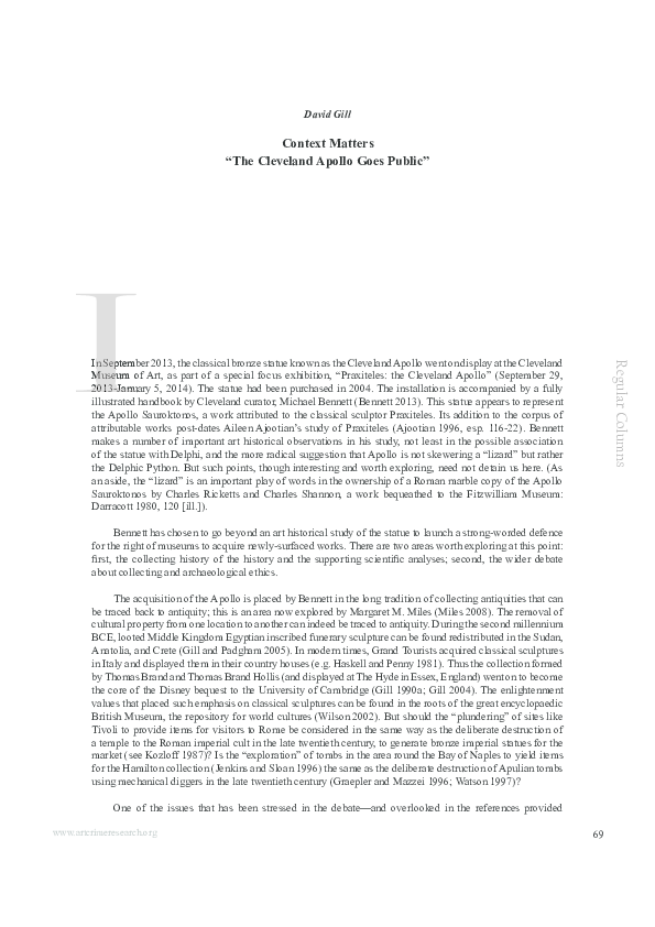 (PDF) Context matters: The Cleveland Apollo goes public.