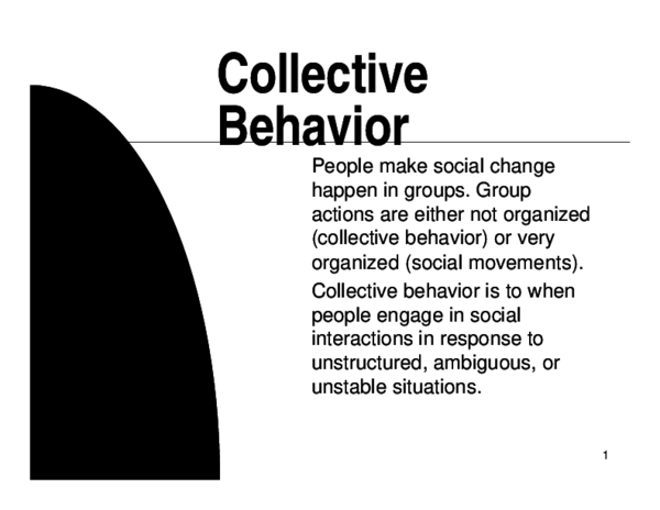 (PDF) Collective Behavior