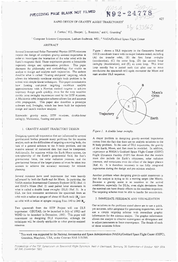 Pdf Rapid Design Of Gravity Assist Trajectories