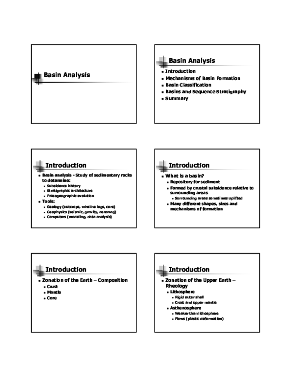 (PDF) Basin Analysis