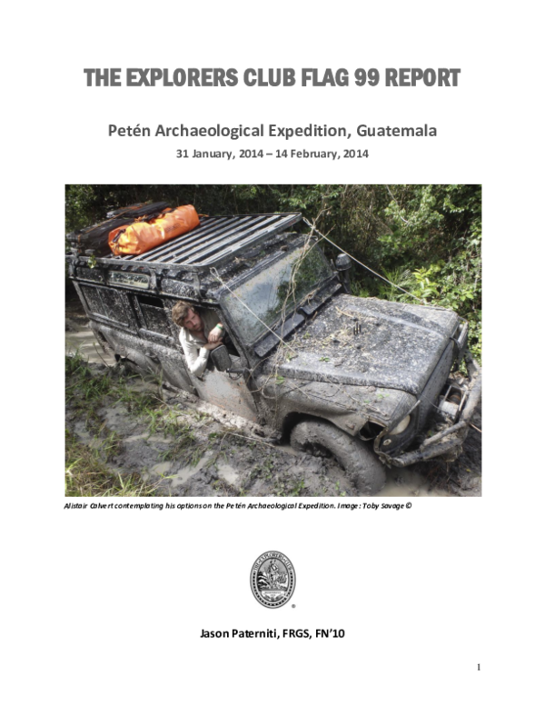 (PDF) 2014 Peten Archaeological Expedition