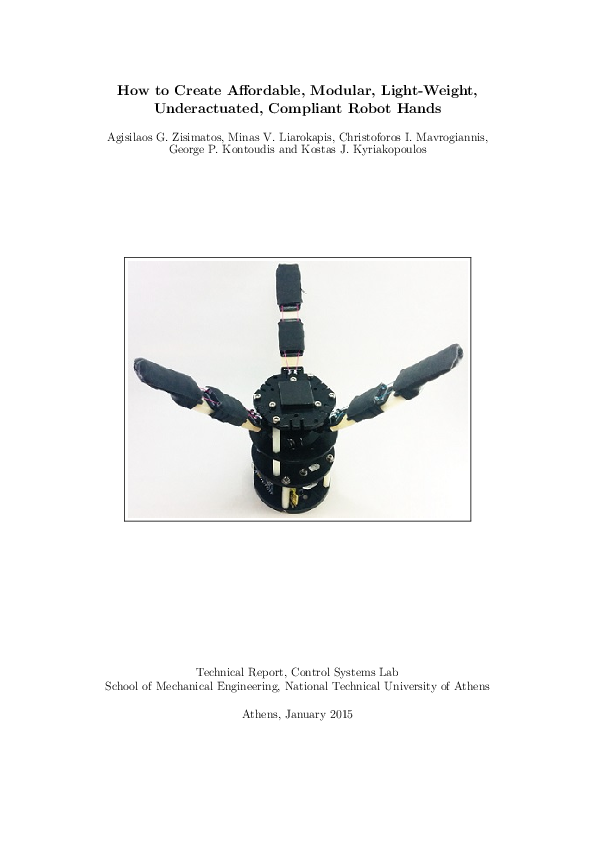 (PDF) How to Create Affordable, Modular, Light-Weight, Underactuated ...