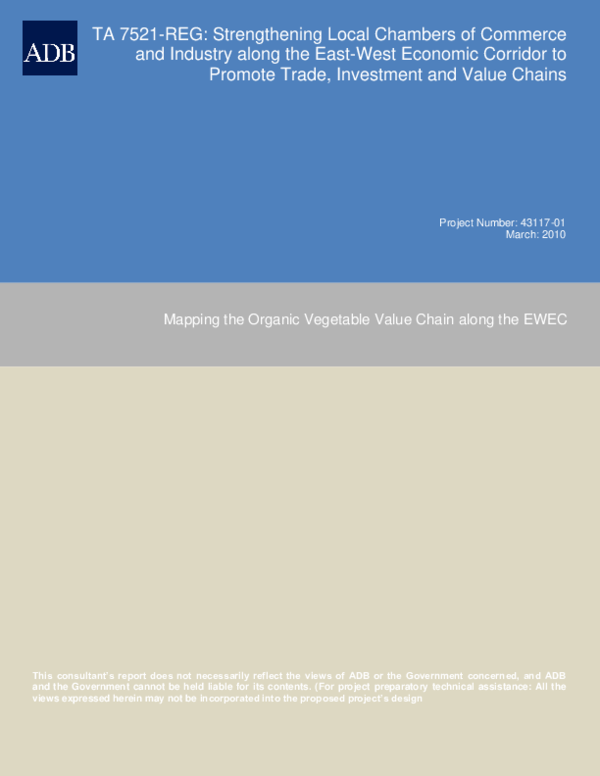(PDF) Mapping the Organic Vegetable Value Chain along the East-West ...