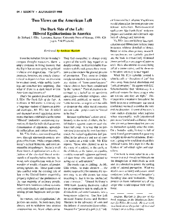 (PDF) Two views on the American left