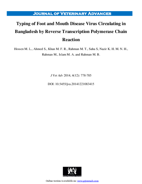 Pdf Development Of One Step Multiplex Rt Pcr Method For Simultaneous Detection And