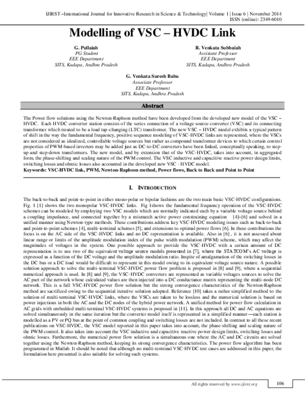 (PDF) Modeling of New VSC - HVDC Model