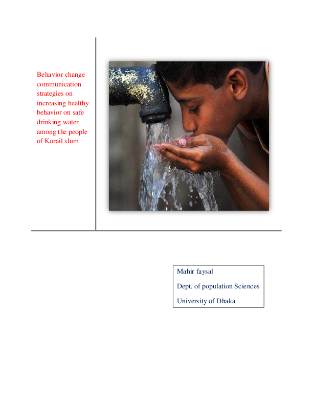 (PDF) project proposal & budget : Behavior change communication ...