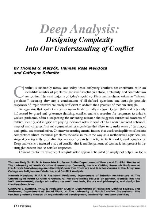 (PDF) Deep Analysis: Designing Complexity Into Our Understanding of ...