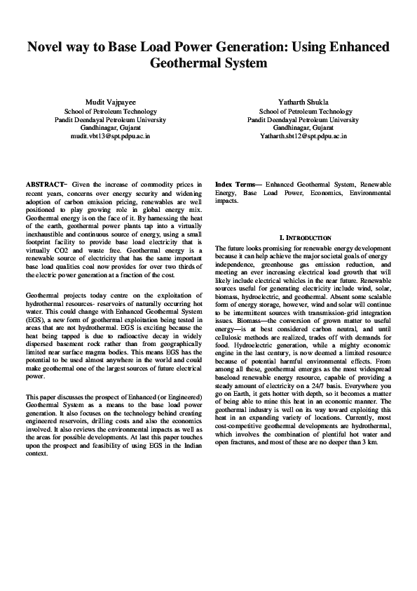 (DOC) A Novel way to Base Load Power Generation - Using Enhanced ...