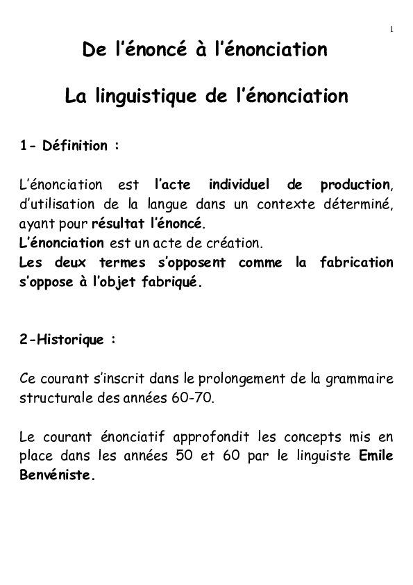 situation d'énonciation definition