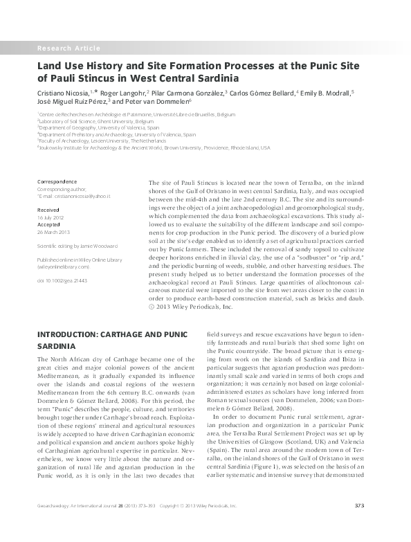 (PDF) Nicosia, C., R. Langohr, P. Carmona González, C. Gómez Bellard, E. Modrall, J.M. Ruiz ...