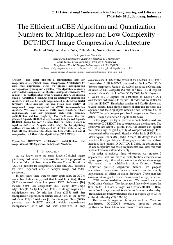Pdf The Efficient Mcbe Algorithm And Quantization Numbers For