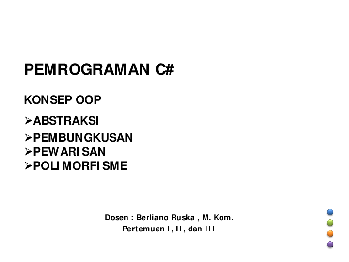 (PDF) Pembahasan Tentang C SHARP / C#