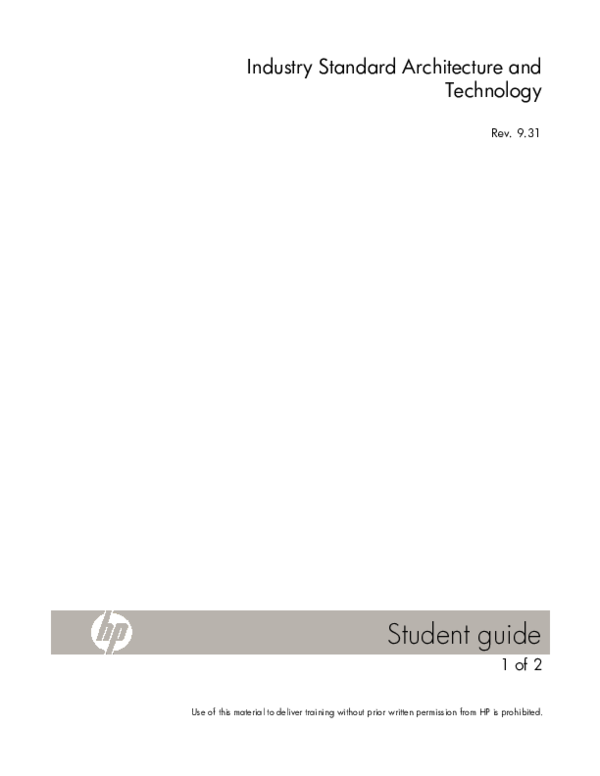 (PDF) Industry Standard Architecture and Technology Student guide
