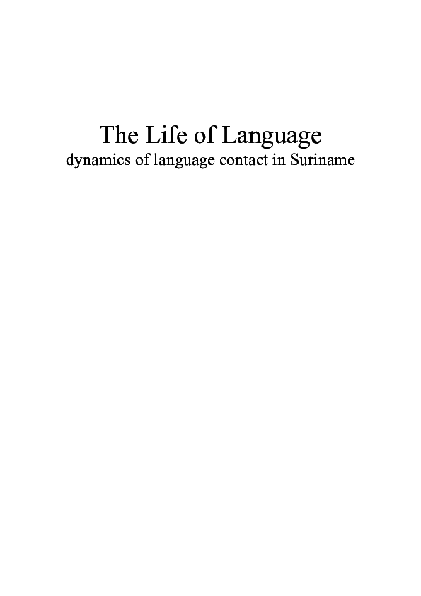 (PDF) Tense, mood, and aspect in Suriname