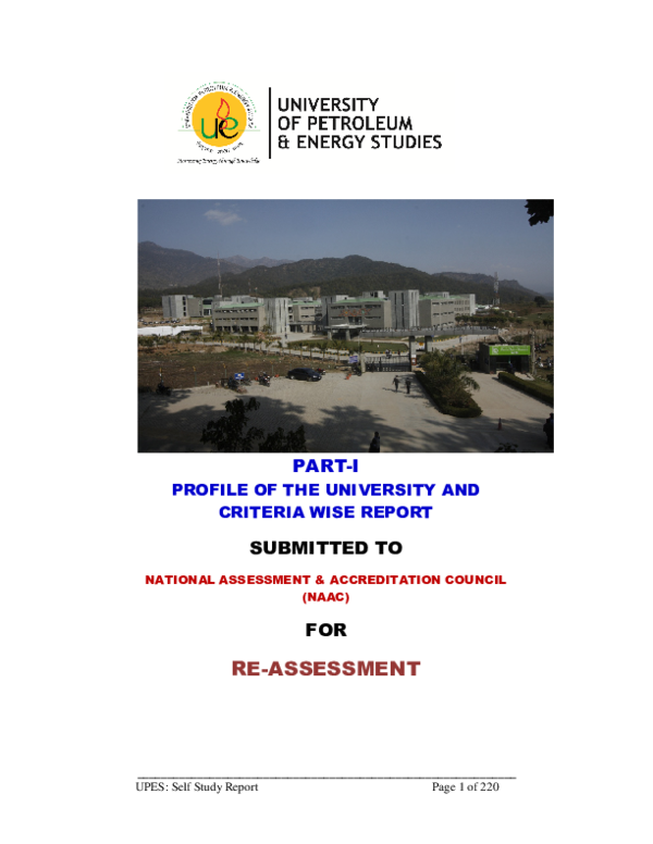 (PDF) PART-I PROFILE OF THE UNIVERSITY AND CRITERIA WISE REPORT SUBMITTED TO NATIONAL ASSESSMENT ...