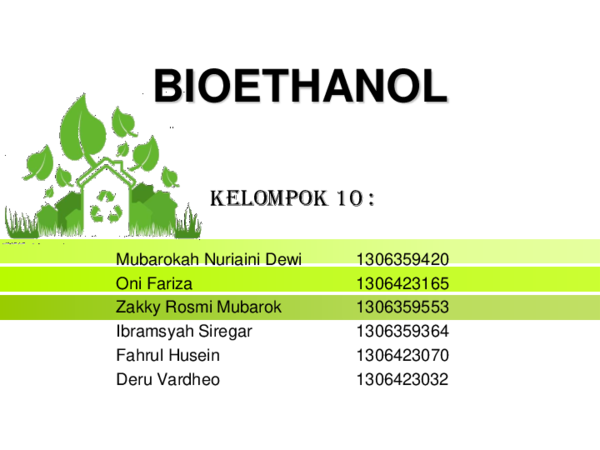 (PPT) production Bioetanol