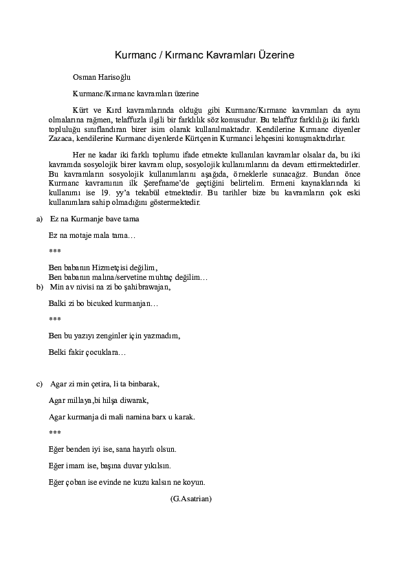 (DOC) Origion of Kurmanc word