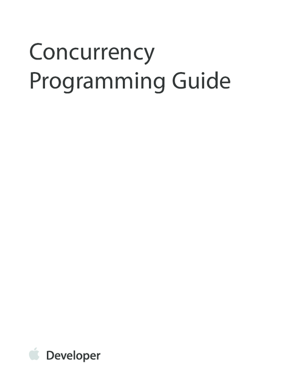 (PDF) Concurrency Programming Guide Contents