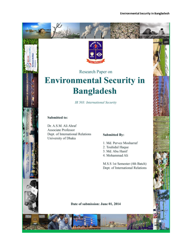 (PDF) Environmental Security in Bangladesh