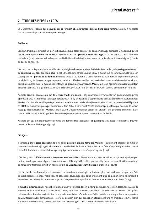 (PDF) 2. ÉTUDE DES PERSONNAGES