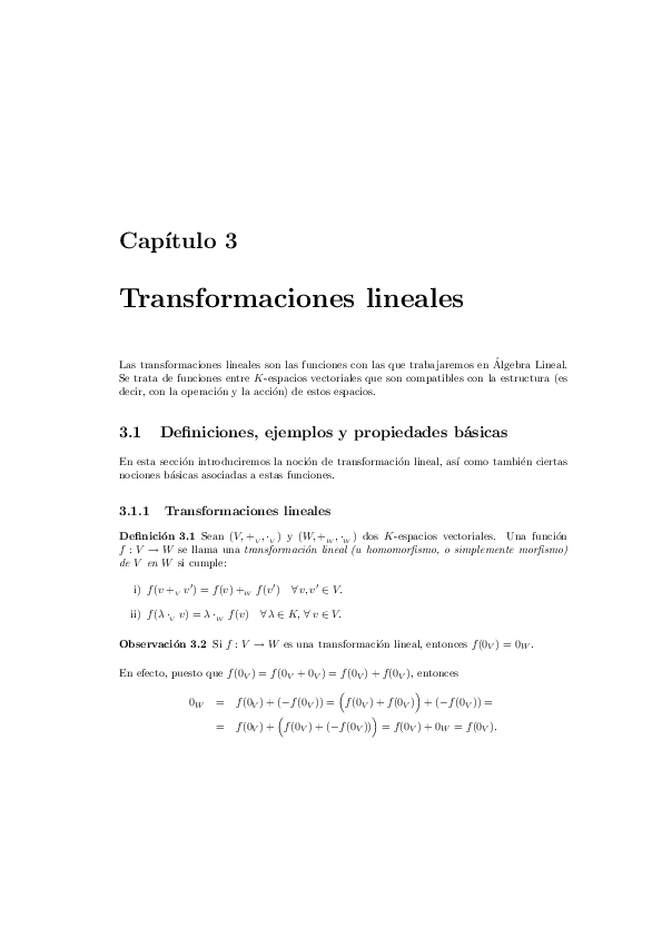 (PDF) Capítulo 3 Transformaciones lineales