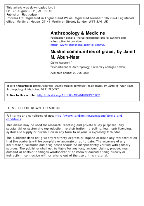 (PDF) Muslim communities of grace, by Jamil M. Abun-Nasr
