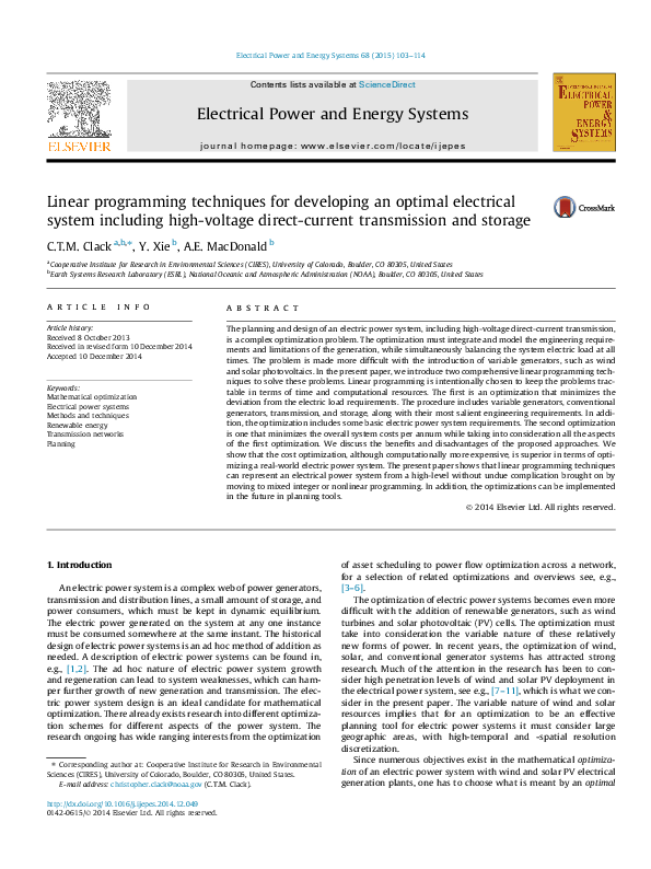 (PDF) Linear programming techniques for developing an optimal ...