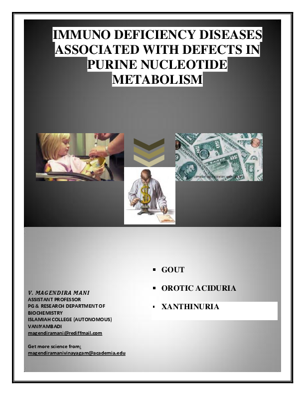 (PDF) Nucleic acid metabolic disorder - GOUT, Xanthinuria, Oratic aciduria