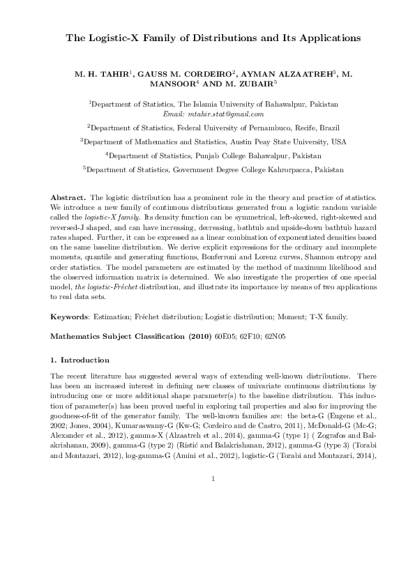 The Logistic-X family of distributions and its applications