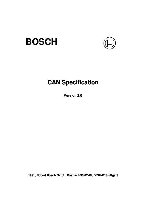 (PDF) BOSCH CAN Specification