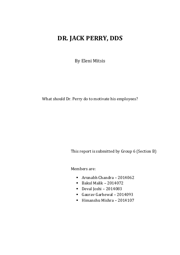 (DOC) DR. JACK PERRY, DDS
