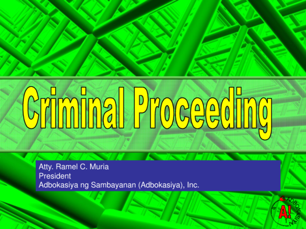 (PPT) Criminal Proceeding ppt
