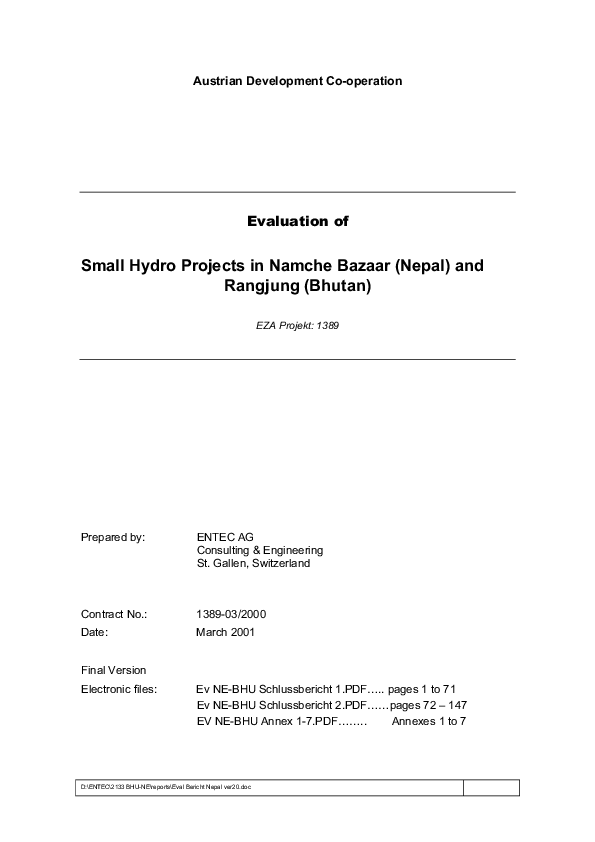 (PDF) small hydro project