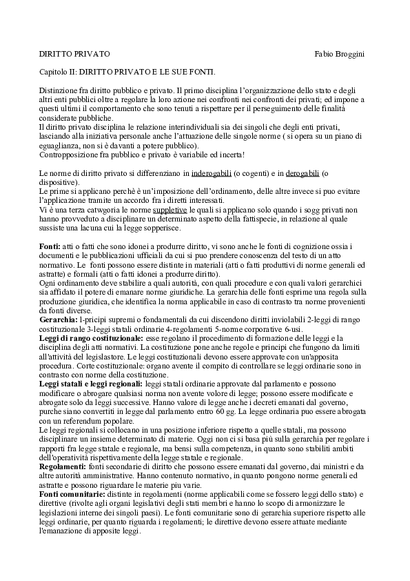 (PDF) DIRITTO PRIVATO