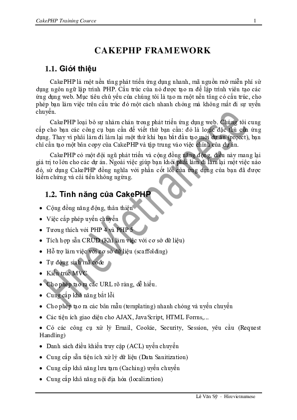 (PDF) CakePHP Training Cource 1
