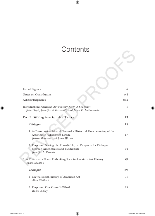 (PDF) Table of Contents for A Companion to American Art (Wiley ...