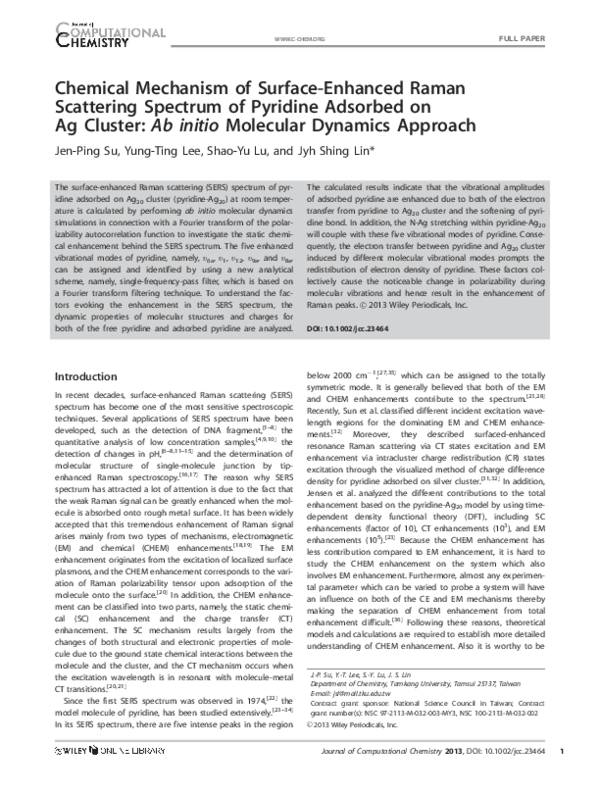 (PDF) Chemical Mechanism of Surface-Enhanced Raman Scattering Spectrum ...