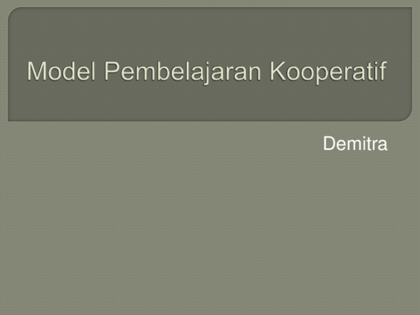 (PPT) Model Pembelajaran Kooperatif