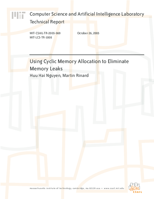 (PDF) Using Cyclic Memory Allocation to Eliminate Memory Leaks