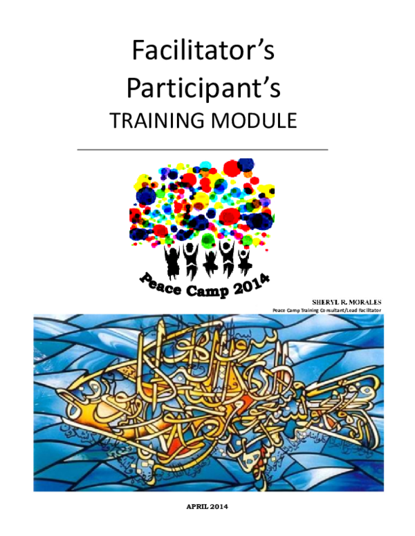 (PDF) Facilitator's Training Module for Peace Camps