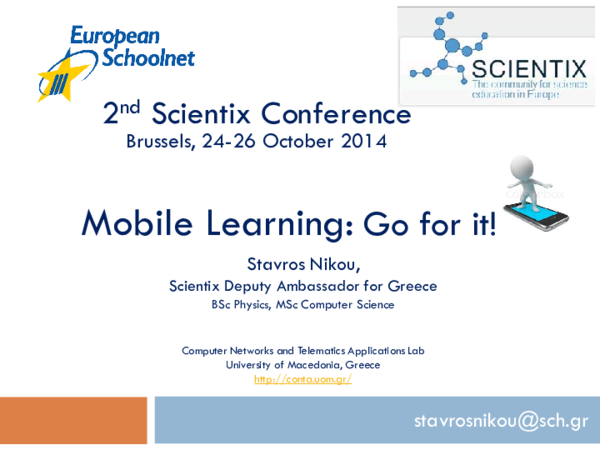 (PDF) Mobile Learning : Go for it!