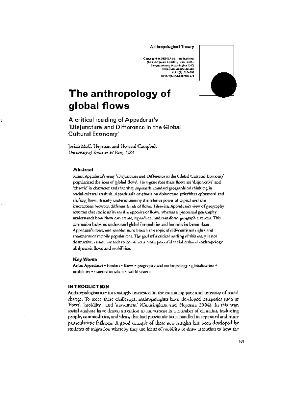 (PDF) Beyond Homogenization & Heterogenization: Globalization and ...