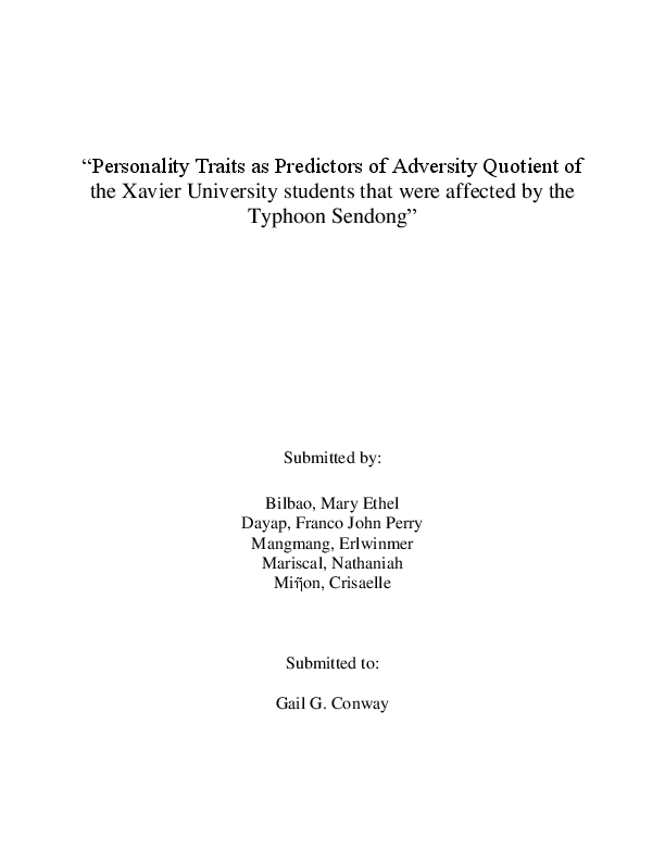 (DOC) ADVERSITY QUOTIENT