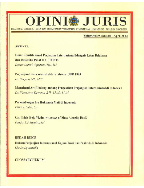 (PDF) MEMAHAMI ARTI UU PENGESAHAN PERJANJIAN INTERNASIONAL